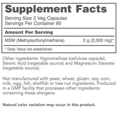 MSM 1000mg #180 capsules - ITC Compounding Pharmacy