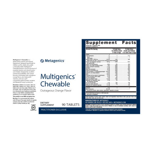 Multigenics Chewable Orange 90 tabs | ITC Compounding Pharmacy