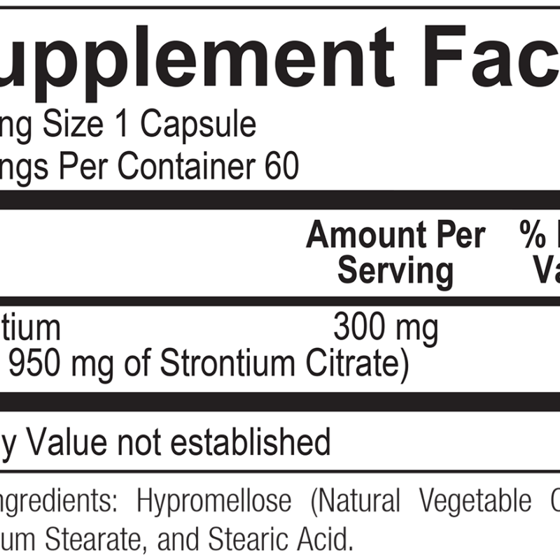 Strontium #60 capsules | ITC Compounding Pharmacy
