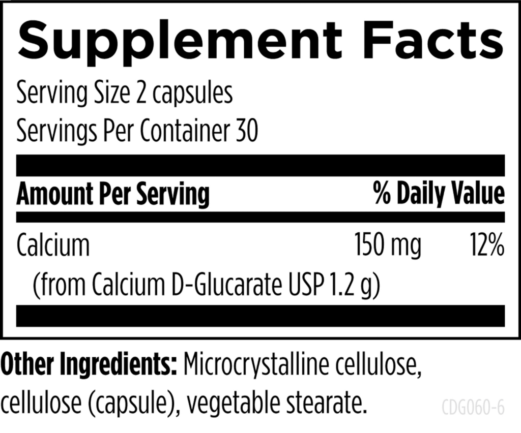 Calcium D-Glucarate #60 DFH - ITC Compounding Pharmacy